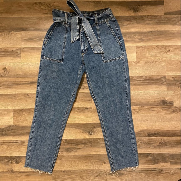 Abercrombie & Fitch | Jeans | Abercrombie High Rise Paper Bag Tie Front ...